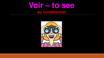 Stage 6-6: Presentation of irregular '-ir' verbs in the conditional ...