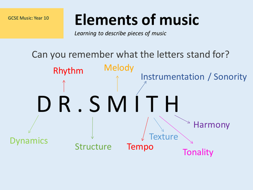 KS4: Introduction to the elements of music SoW (GCSE) | Teaching Resources