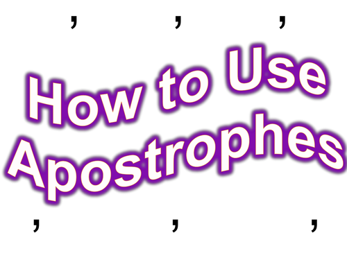 How to use apostrophes poster set | Teaching Resources