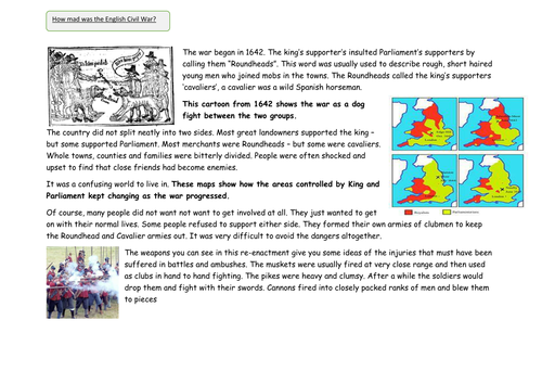 Life during the English Civil War | Teaching Resources