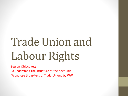 Civil Rights in the USA 1865-1992; Trade Unions | Teaching Resources