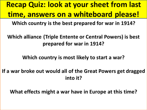 First World War Unit of Work | Teaching Resources