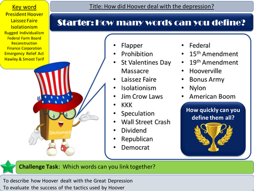 USA: How did President Hoover deal with the depression? (L23 ...