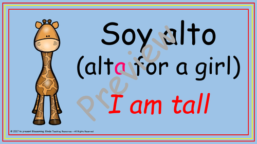 Spanish lesson and resources - Describing myself | Teaching Resources