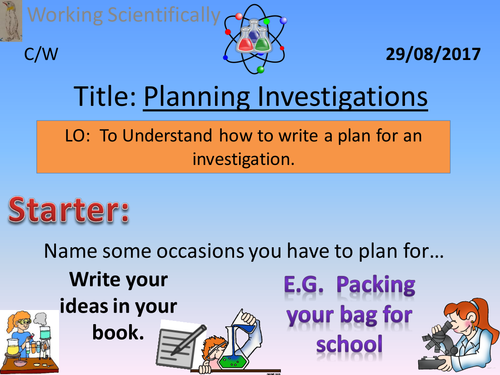 Activate 1: Working Scientifically 1.2: Planning Investigations ...