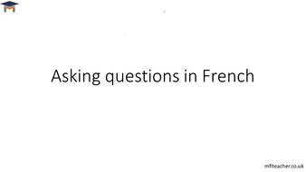 Asking questions in French | Teaching Resources