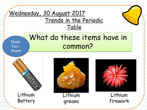 New AQA GCSE trilogy/chemistry- trends in the periodic table | Teaching ...