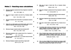 New AQA GCSE trilogy/chemistry- reacting masses and calculating ...