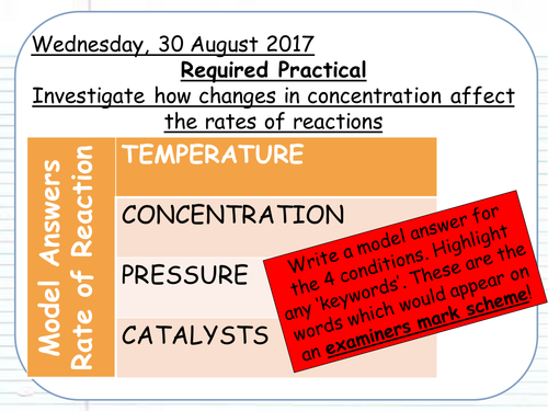 New AQA GCSE trilogy/chemistry- required practical rates | Teaching ... New AQA GCSE trilogy/chemistry- required practical rates | Teaching ...