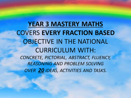 YEAR 3 MATHS MASTERY FRACTION OBJECTIVES | Teaching Resources