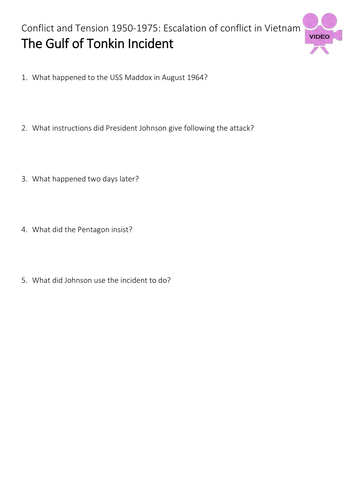 AQA GCSE History - Conflict in Asia - Section 2 - L7 - Gulf of Tonkin ...