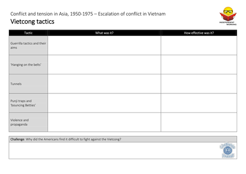AQA GCSE History - Conflict in Asia - Section 2 - L9 - Vietcong tactics ...