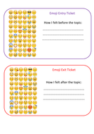 Emoji entry and exit ticket for any topic | Teaching Resources
