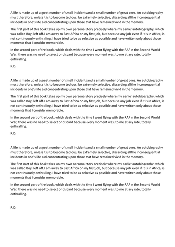 'Going Solo' by Roald Dahl PowerPoints for Reading Assessment PART 1 ...