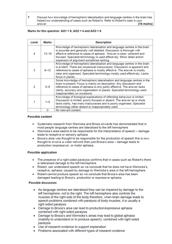 AQA A Level Biopsychology - Split brain | Teaching Resources