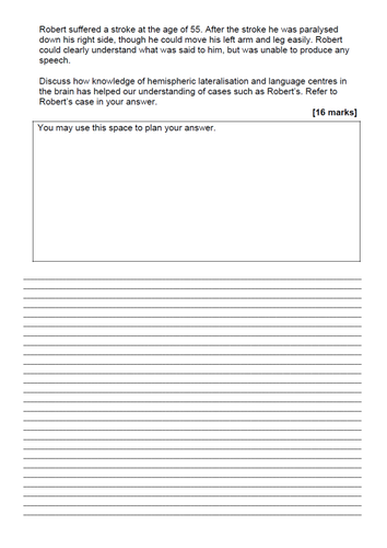 AQA A Level Biopsychology - Split brain | Teaching Resources