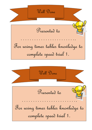 Speed trials for times tables practise. | Teaching Resources