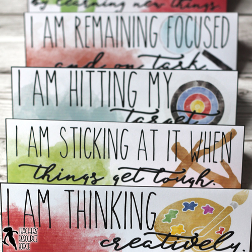 Growth Mindset Table Tent Rewards for big kids | Teaching Resources