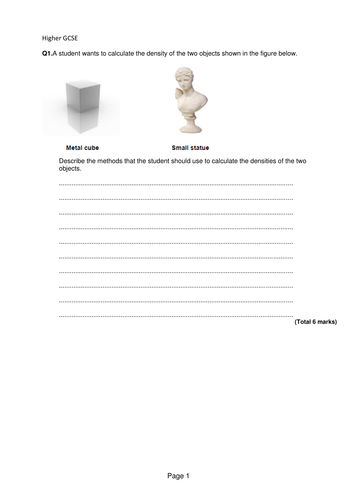 New AQA GCSE trilogy/physics- states of matter and density | Teaching ...