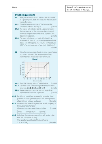 New AQA GCSE trilogy/physics- gas pressure | Teaching Resources