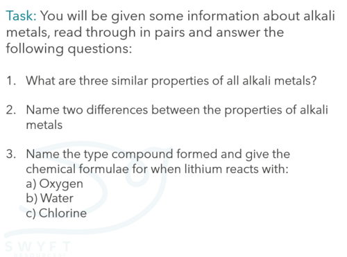 NEW AQA GCSE Chemistry (2016) - Group 1: The Alkali Metals | Teaching ...