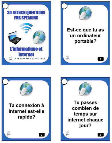 GCSE FRENCH: 30 French Speaking Prompts -L'informatique et l'internet ...
