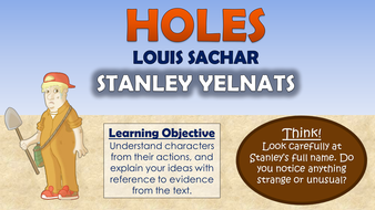 Holes - Stanley Yelnats! | Teaching Resources