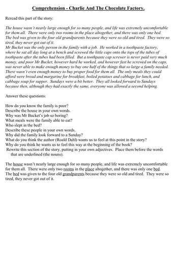 Charlie and the Chocolate Factory Unit of Work KS2 KS3 | Teaching Resources
