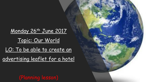 Our World KS2/KS3 English Unit of Work with Resources | Teaching Resources
