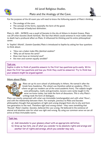 LESSON 1 on Plato A Level - introducing Ancient Greek Philosophy ...