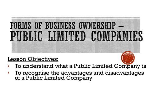 Private & Public Limited Companies PowerPoints and Activities ...
