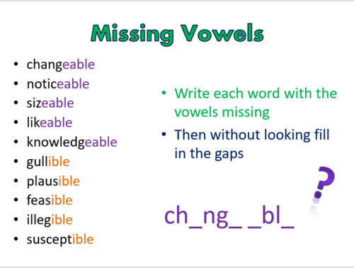 -eable -ible Spelling Lessons | Teaching Resources