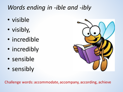 -ible & -ibly Spelling Lessons | Teaching Resources