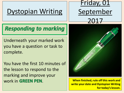 Creative Writing Dystopia | Teaching Resources