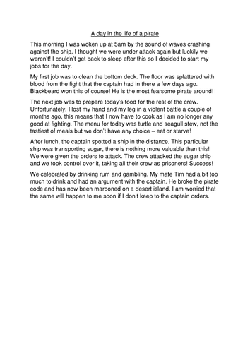 English Pirates Lesson KS2 or KS3 | Teaching Resources