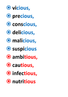 -cious and -tious Spelling Lessons 2 | Teaching Resources