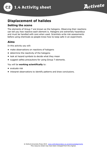GCSE Chemistry Periodicity -History/modern/alkali metals/halogens/noble ...