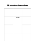 All About Me In Numbers | Teaching Resources