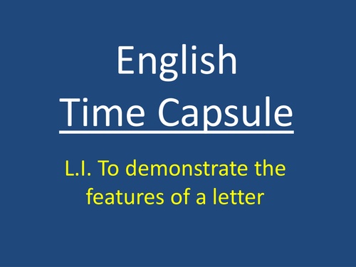 Letter Writing - Time Capsule - Perfect for the start of the year ...