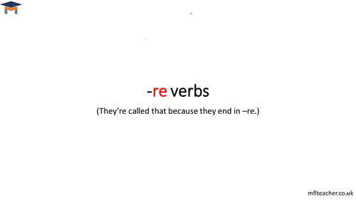 French - -re verbs | Teaching Resources