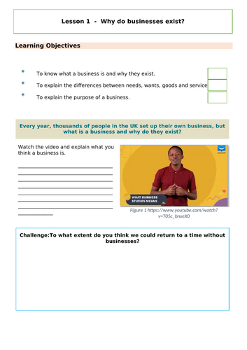 OCR GCSE 9-1 Business 2017 Spec - Unit 1: Business Activity - Lesson 1 ...