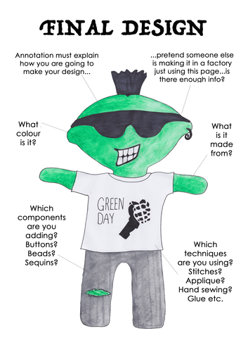 Eco Stuffed Toy: Final Stuffed Soft Toy Design Template With Annotation ...