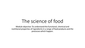 Range of resources for students to understand properties of ingredients ...