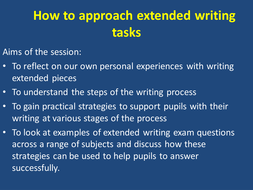 How to approach extended writing tasks | Teaching Resources