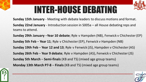 Debating - all resources needed for school debating competition ...