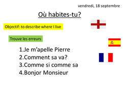 French introduction - greetings, numbers, classroom commands, where I ...