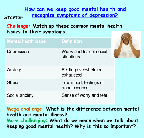 Depression: Mental Health | Teaching Resources