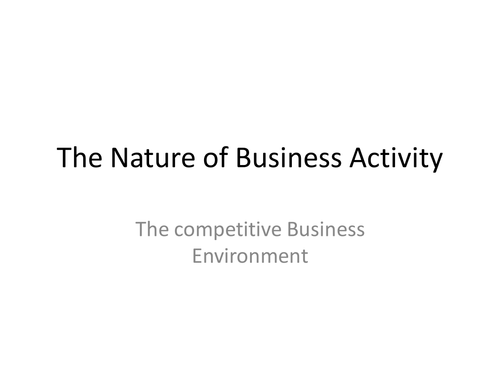 WJEC/Eduqas GCSE Business Studies 2017 - The competitive business ...