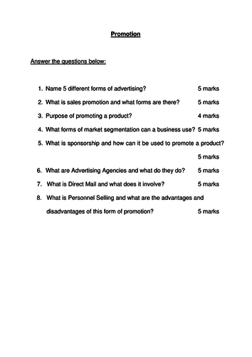 Business Studies – Cambridge IGCSE – Marketing – Unit 14 – The ...