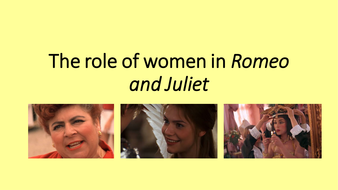 The role of women and gender roles at large in 'Romeo and Juliet ...
